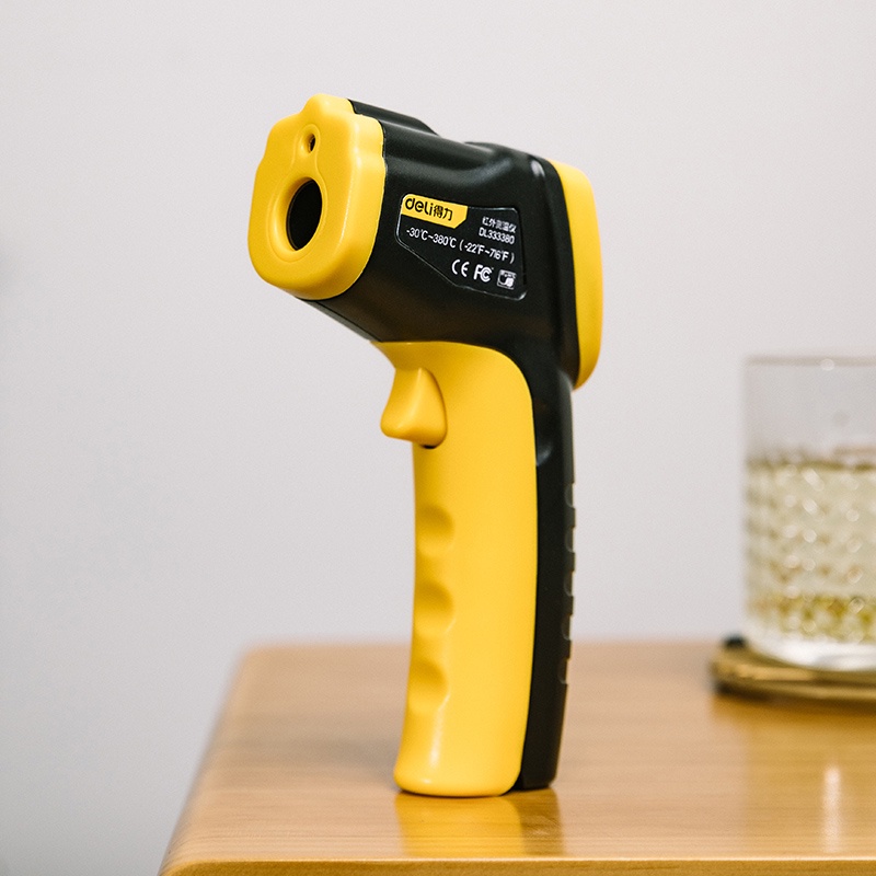Deli -30~380℃ Digital Infrared Thermometer Non-Contact Industrial ...