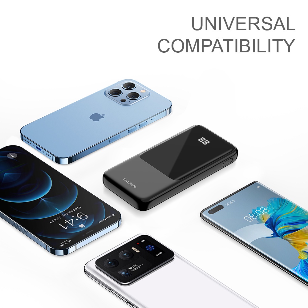 Orashare OH10 Power Bank Built in Cable PD20W Fast Charging Powerbank ...