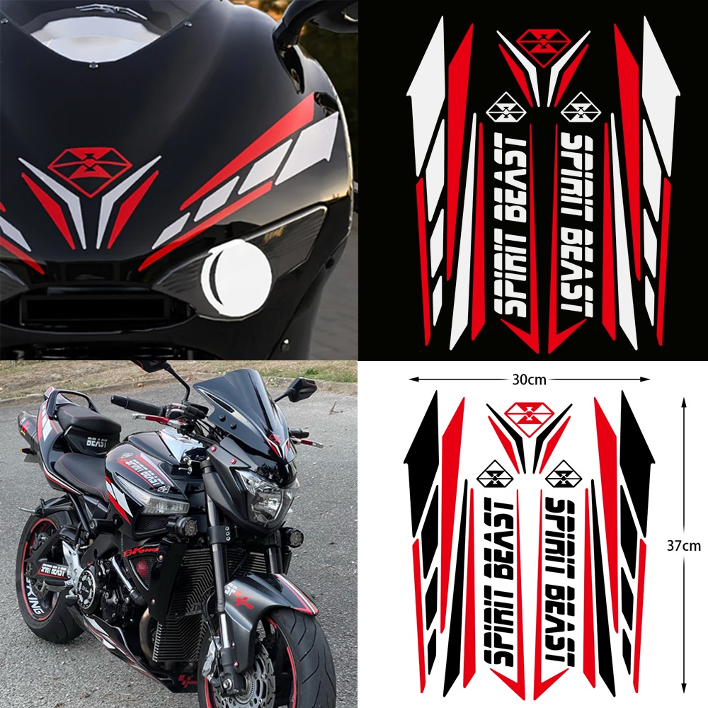 Reflective Motorcycle Modified Fuel Oil Tank Decals Universal ...