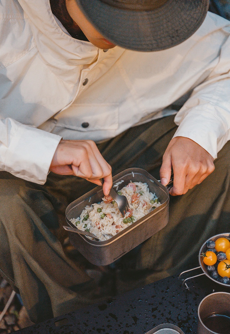 Naturehike Ultralight Titanium Tableware 3 Piece Suit Outdoor Portable ...