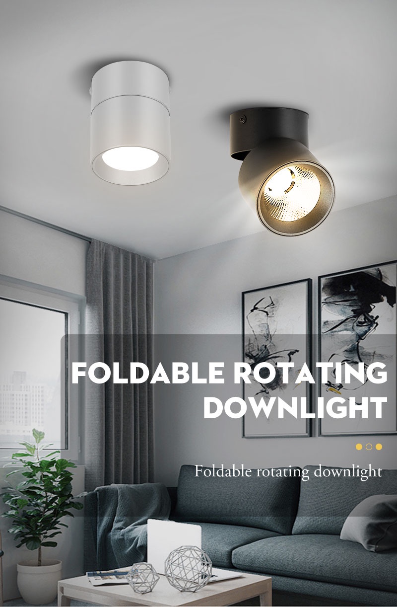 3 Colo Led Folding Downlight 160v 220v Pin Light Surface Mounted ...