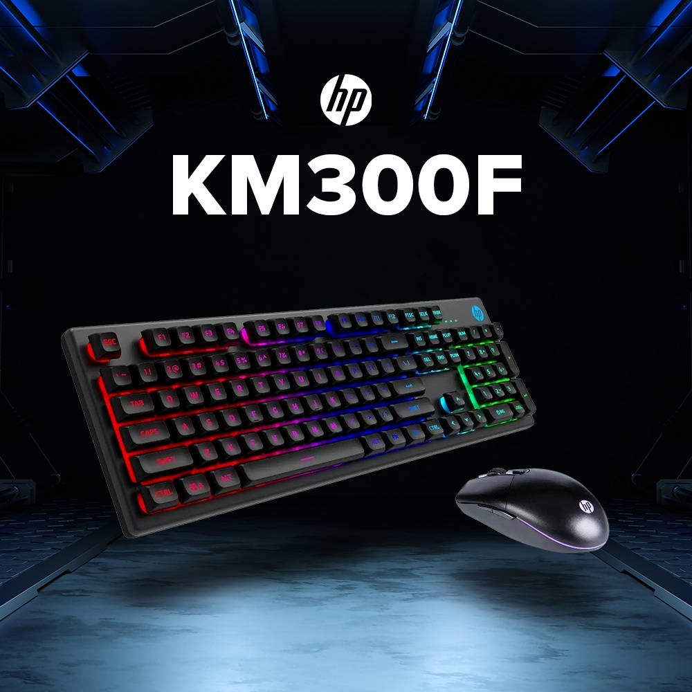 EasyPC | HP KM300F RGB gaming keyboard and mouse combo set| Full-sized ...