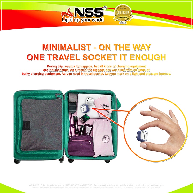 NSS All in 1 Universal Adaptor Travel Adapter Plug Electrical Converter ...