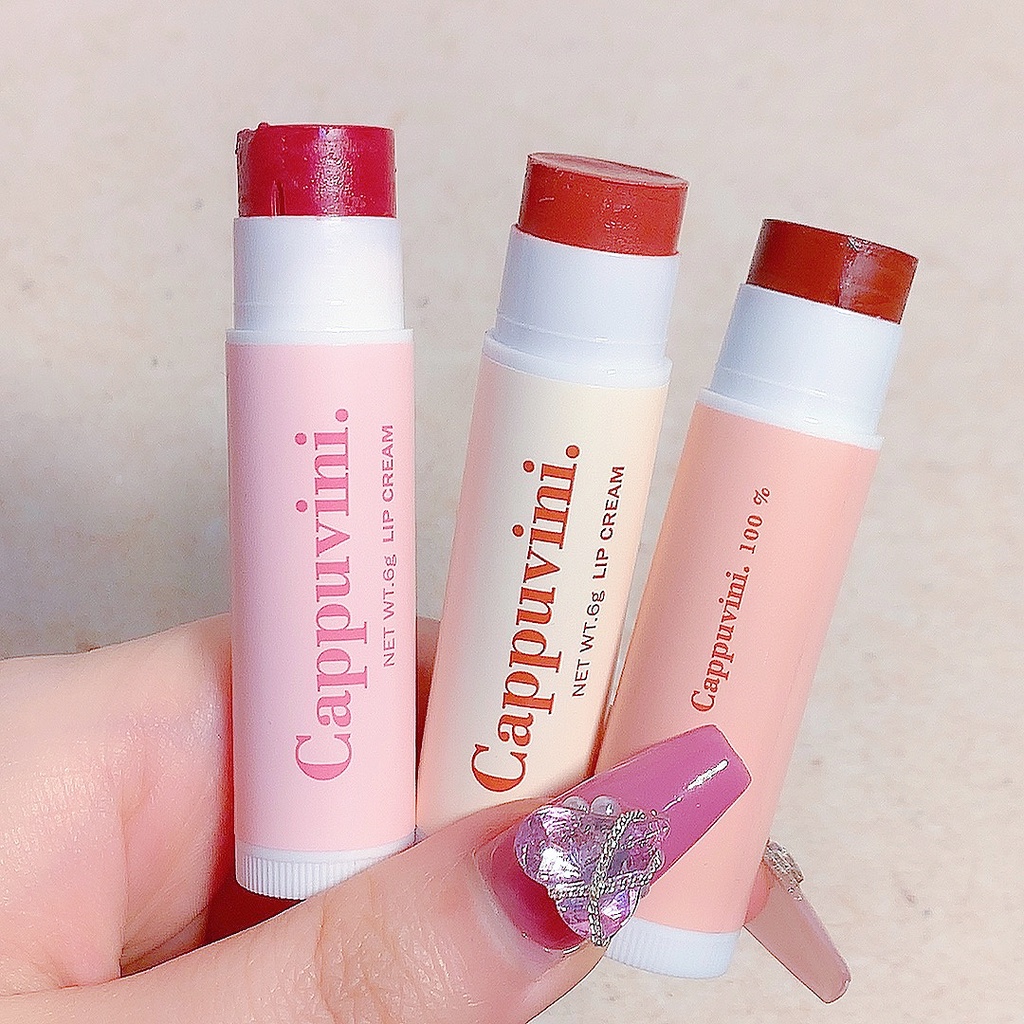 CAPPUVINI Colored Lip Balm Hydrating Moisturizing lipstick Reduce ...