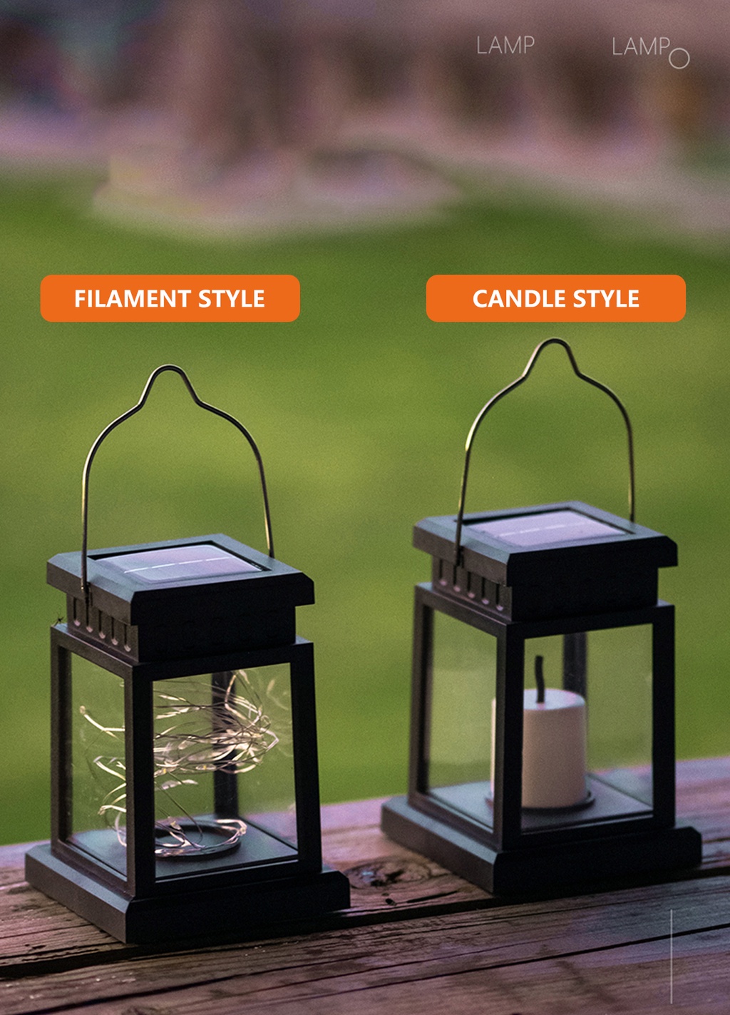 NSS solar candle light lantern LED automatic sensor waterproof garden ...