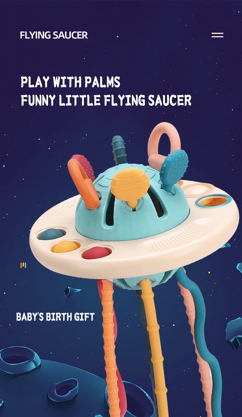 Children's educational toys sensory pumping UFO lala exercise hand fine ...