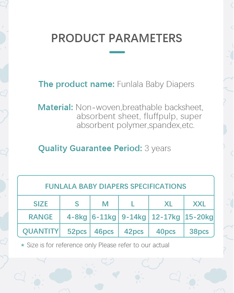 FUNLALA Baby Dry Taped Diaper Extra Large 40 x 1 Pack (40 diapers ...