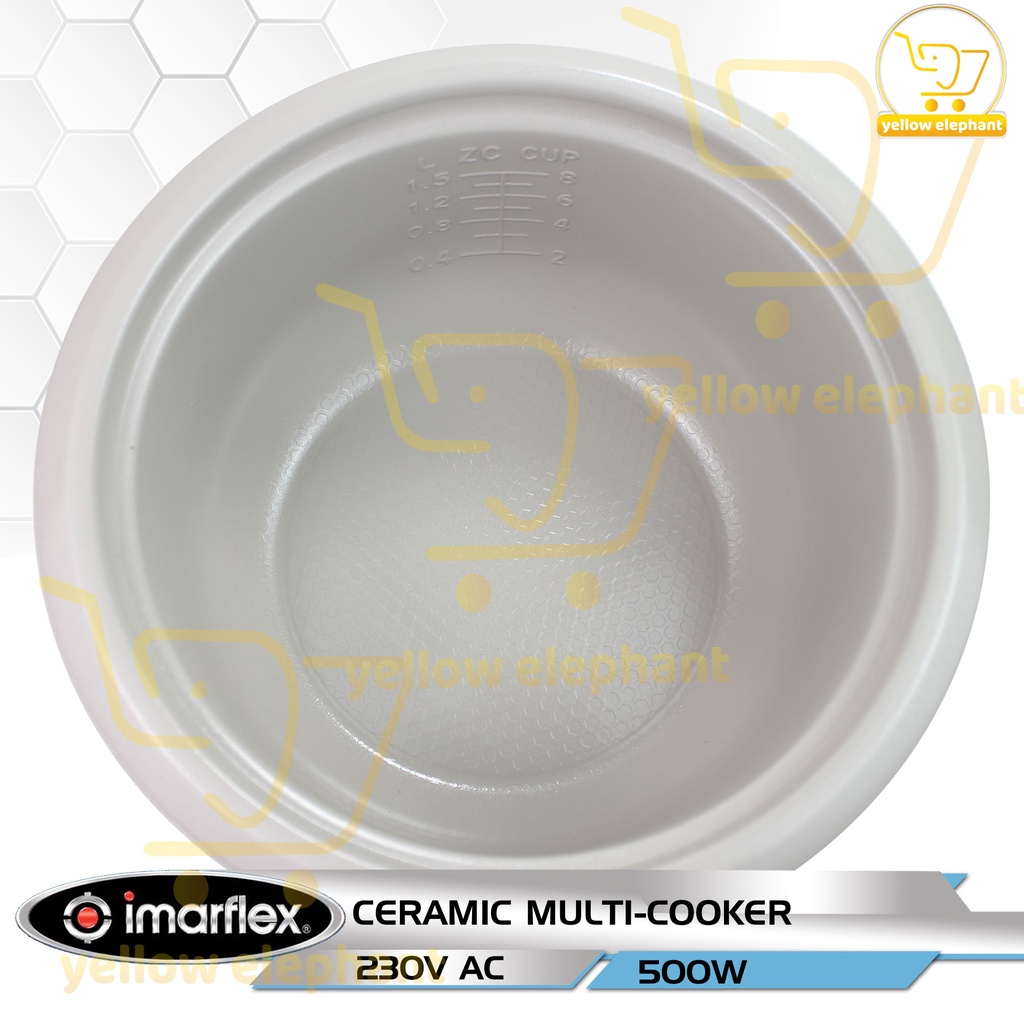 Imarflex Rice Cooker 1.5L Ceramic Multi-Cooker IRC-150PC (500WATTS ...