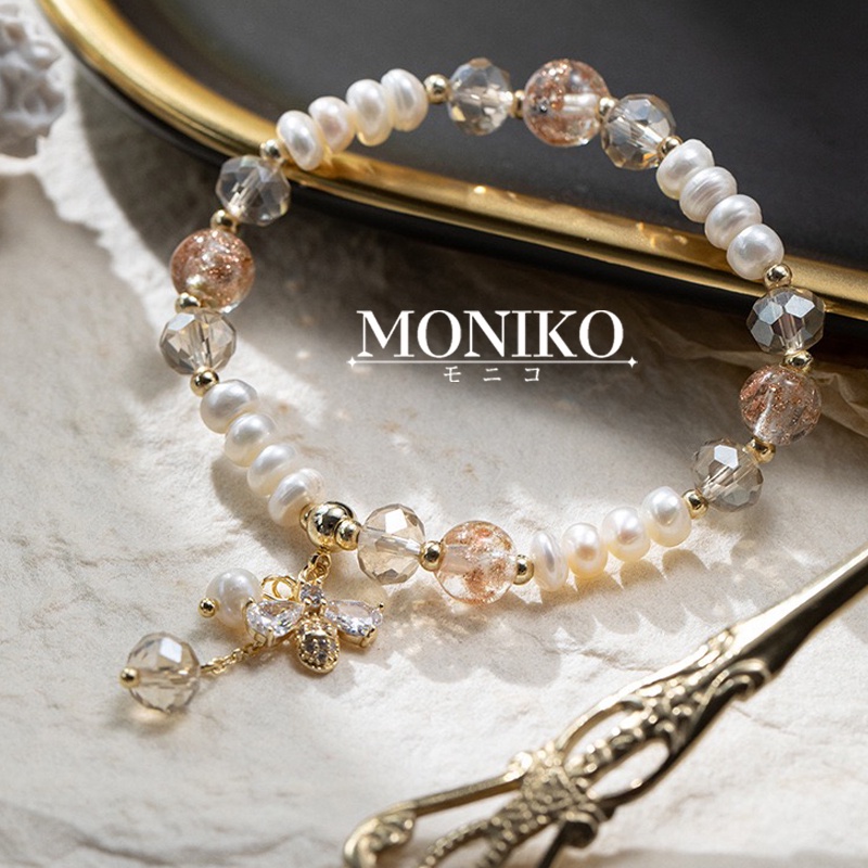 Moniko Luxury 18K Gold Plated Bee Flower Natural Freshwater Pearl ...