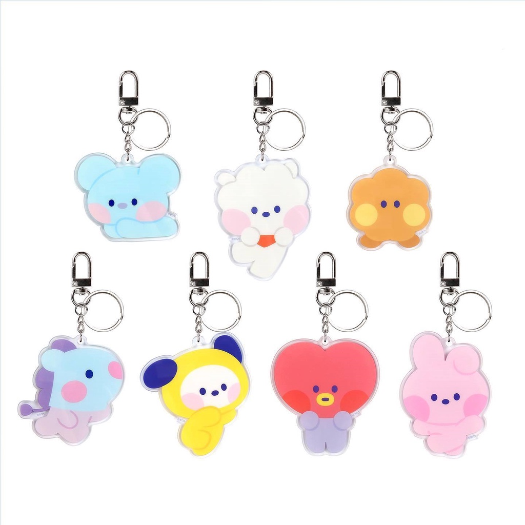 Big Acrylic Keyting Keychain Cute Cartoon BT Cooky RJ KOYA CHIMMY TATA SHOOKY MANG KPOP BTS-520 ...