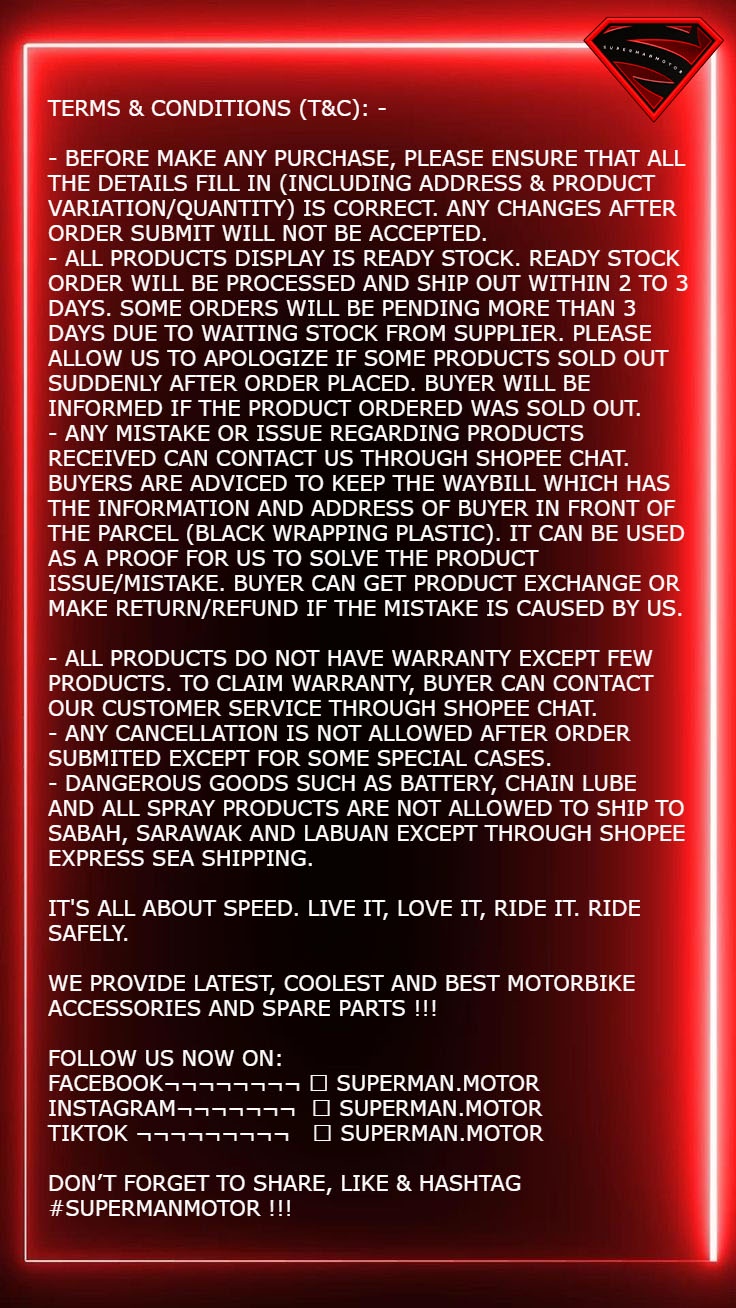 REAR REFLECTOR UNIVERSAL YAMAHA Y15 V1 V2/NVX 155/NMAX 150/SRL 115 FI ...