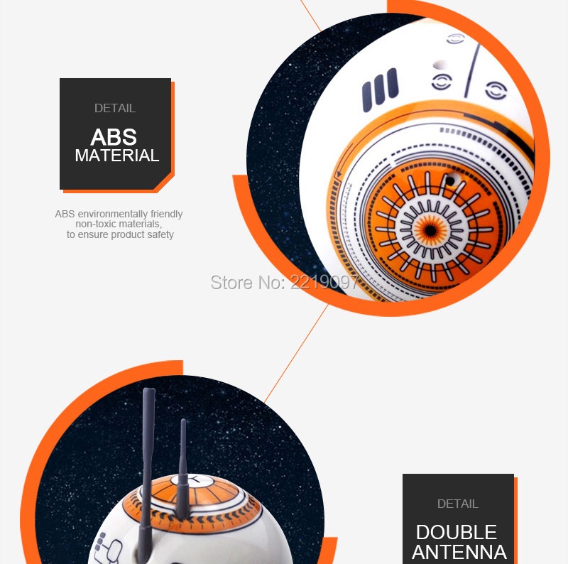 RC BB 8 Robot 2.4G Remote Control With Sound Action Figure Upgrade ...