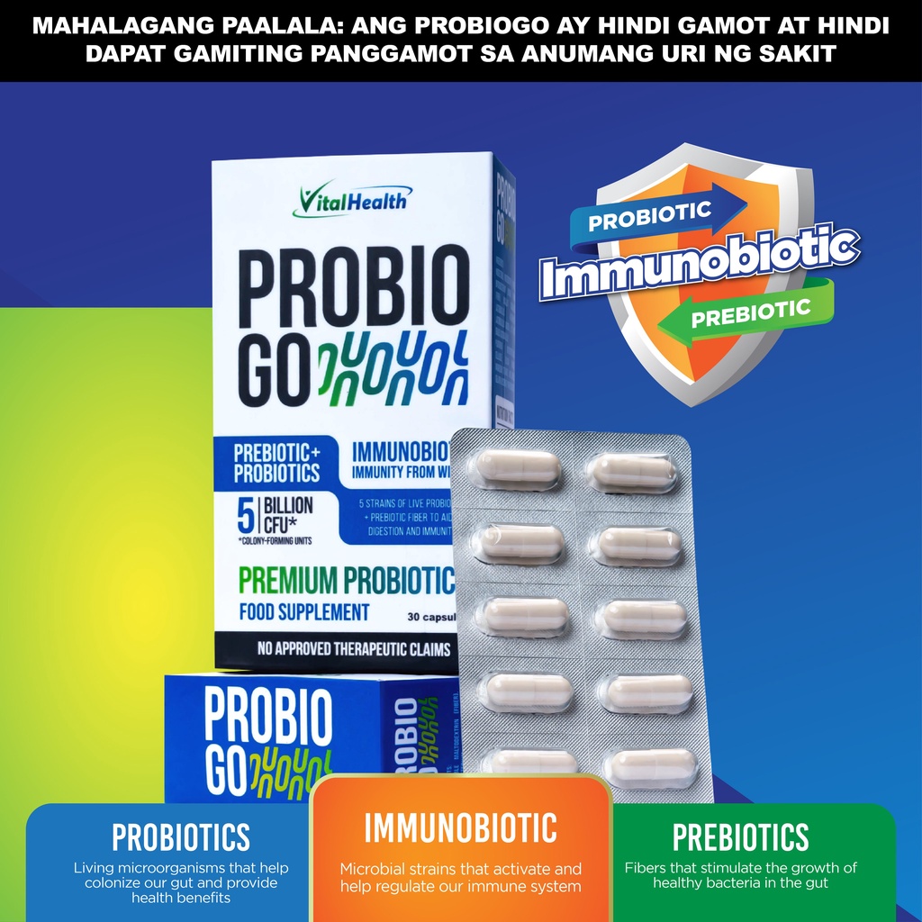 [Box of 30 Capsules] ProbioGo Premium Probiotic Supplement | Shopee ...