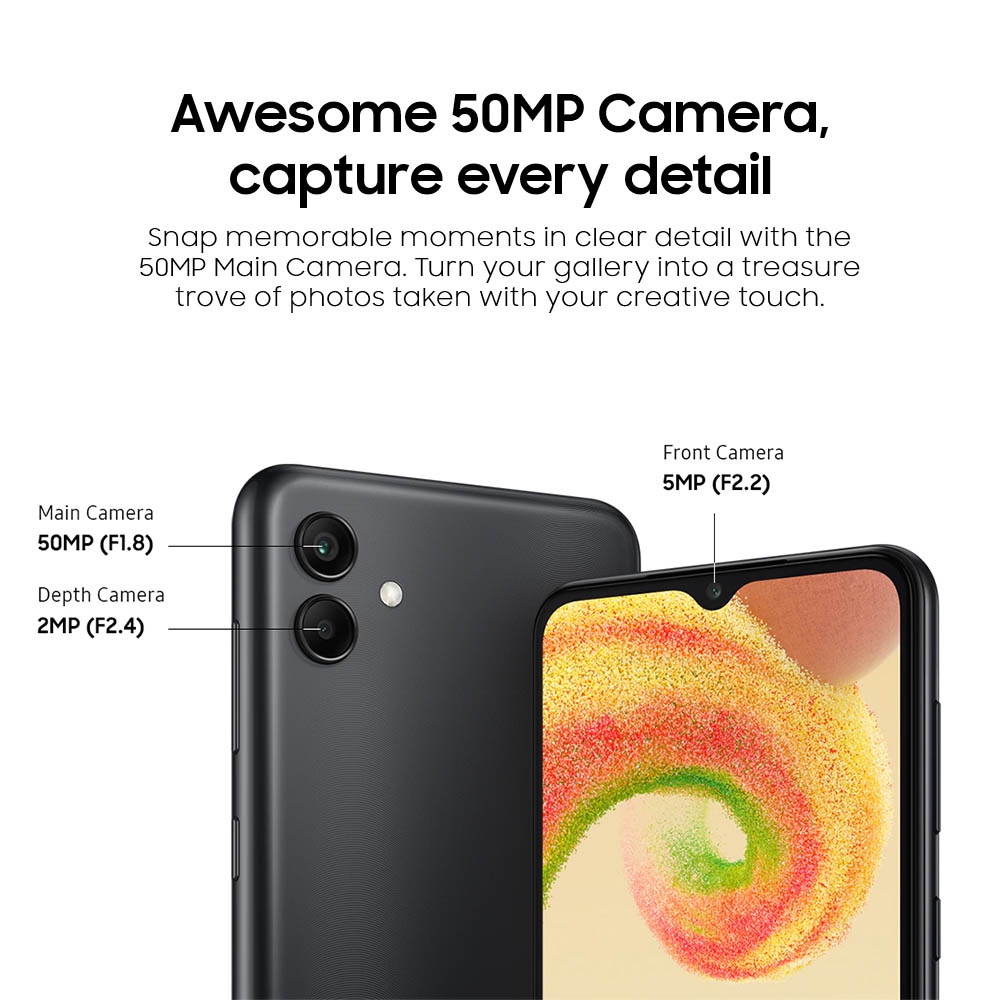 Samsung Galaxy A04 Smartphone | 3GB+32GB / 4GB+64GB / 4GB+128GB ...