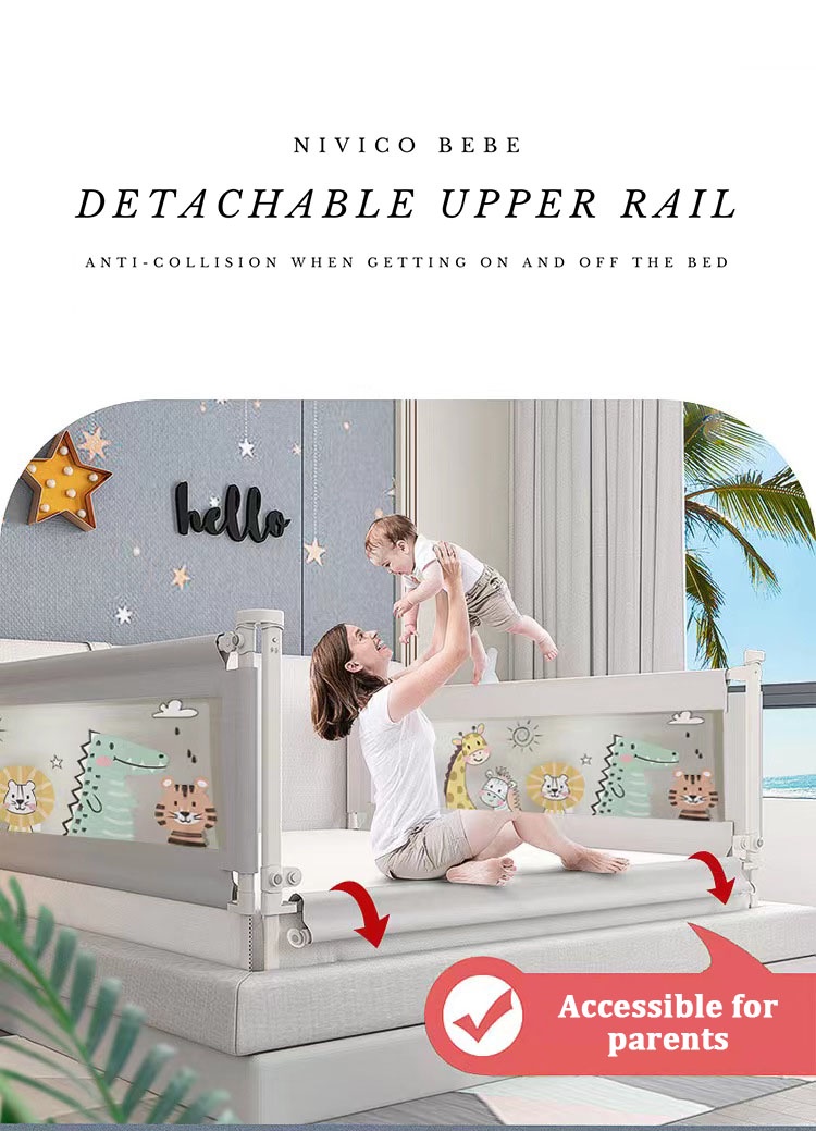 NIVICO BEBE Baby Bed Fence babybed guardrail Bed Rail Guard Vertical ...