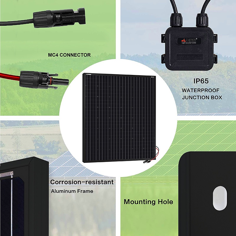 NSS Solar Panel 100W/150W/200Watts 18V Multifunctional Waterproof Solar ...