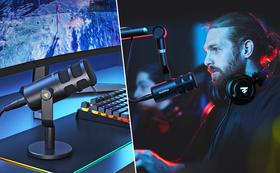 Maono PD100 Professional Podcast Dynamic Microphone Podcast Mic Dynamic ...