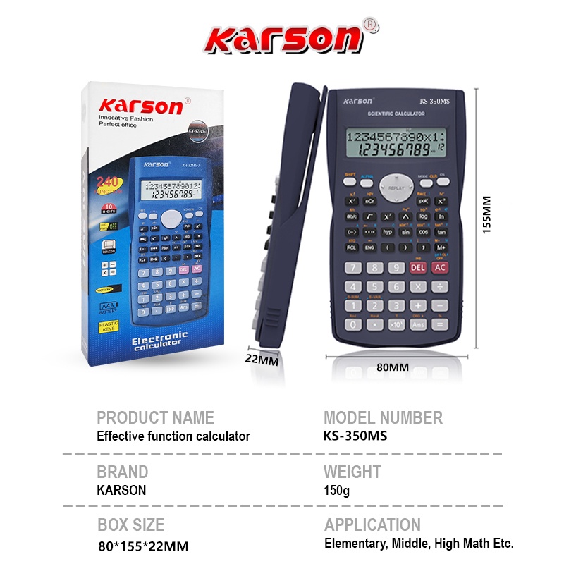 KARSON School Engineering Scientific Calculator Students Stationary ...