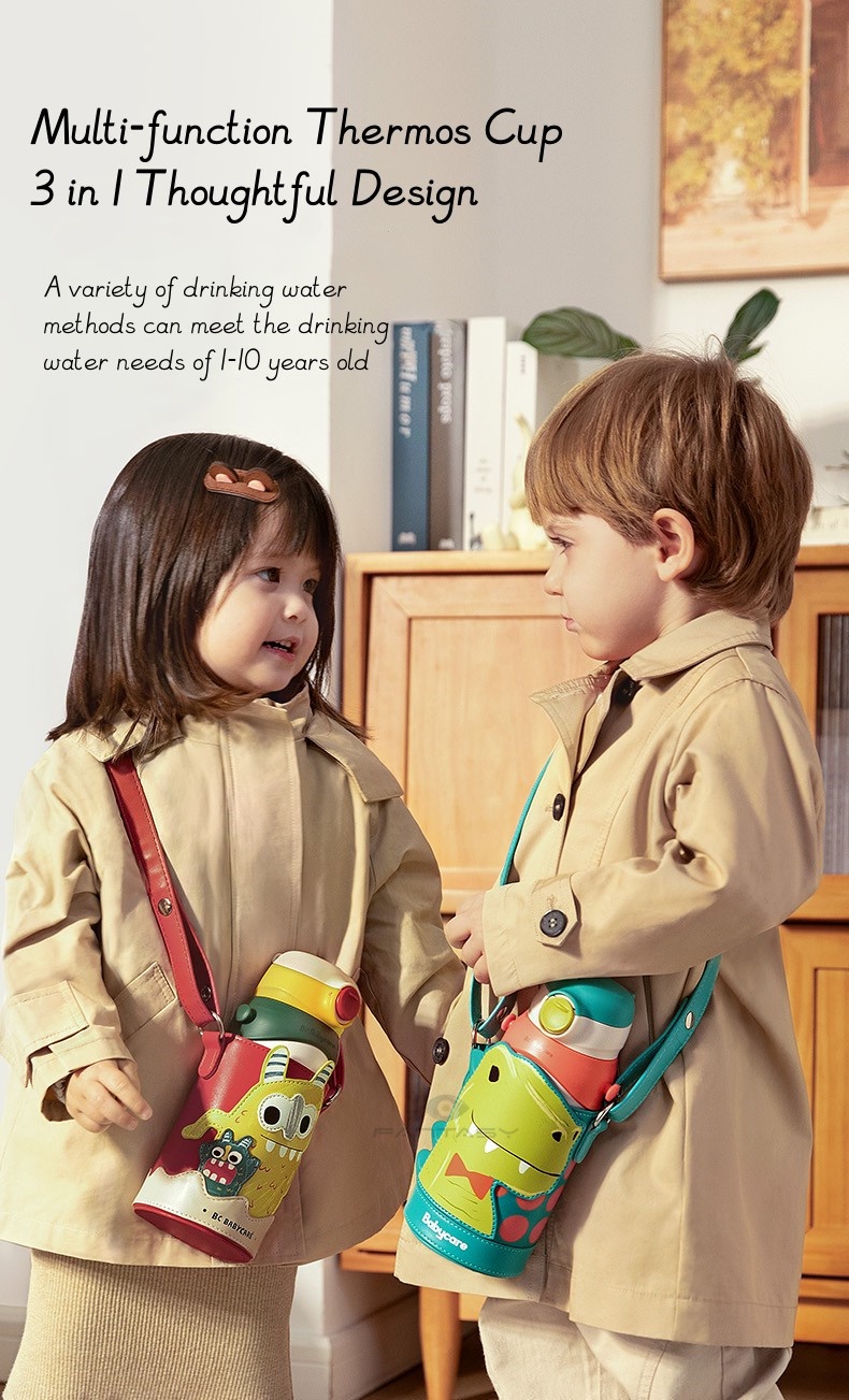 BC Babycare 600ML 3in1 Baby Kid Thermos Cup w/Carry Strap Stainless ...