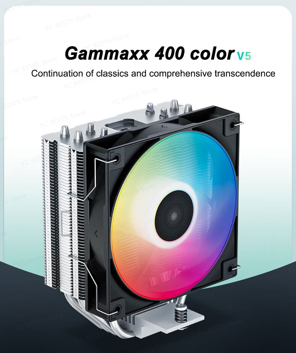 DEEPCOOL GAMMAXX 400 V5 4 Heat Pipe CPU Cooler 4PIN PWM Quiet Fan ...