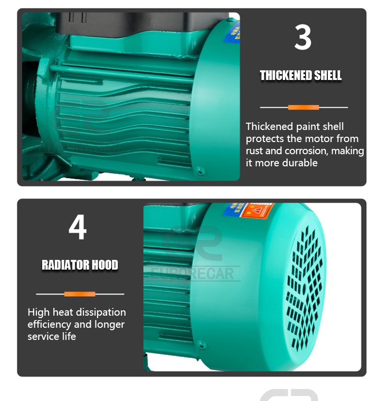 220V Electric Jet Pump 2.5HP High Power Heavy Duty Self Priming Booster ...