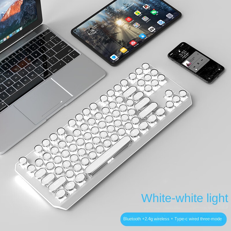 TK940 87 Keys Wireless Bluetooth Mechanical Keyboard Set Bluetooth ...