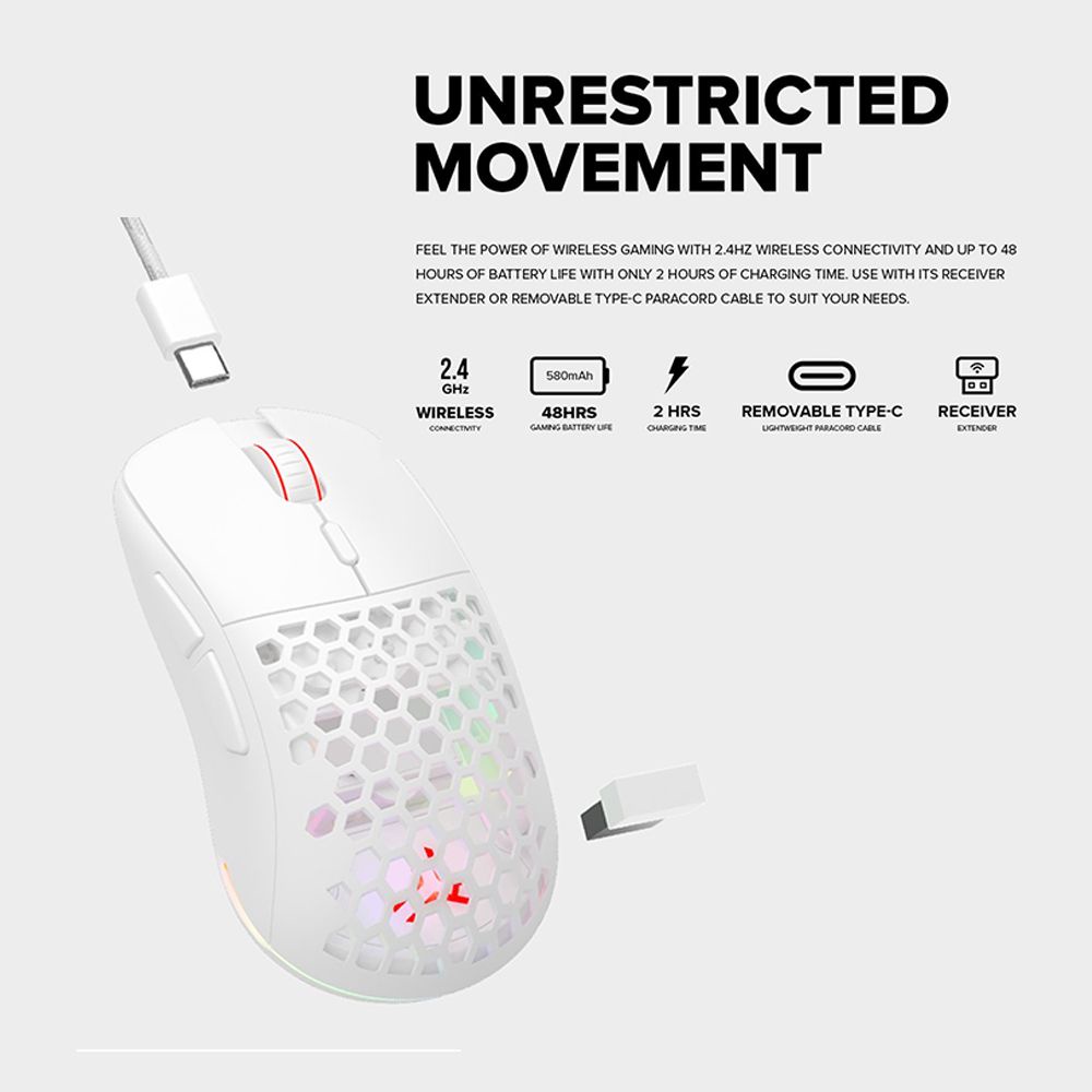 RAKK TALAN Wireless Gaming Mouse|Rechargeable | 100-16000 Max DPI ...