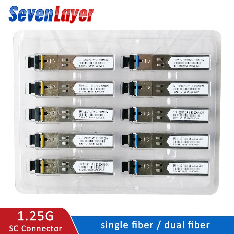 Single mode SC Connector Optical fiber Transceiver Compatible bidi 1.25g 1310/1550 5km sfp ...