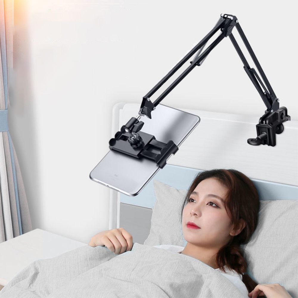 Popcorn Rotating Adjustable Long Arm Clip Phone Holder Lazy Holder ...