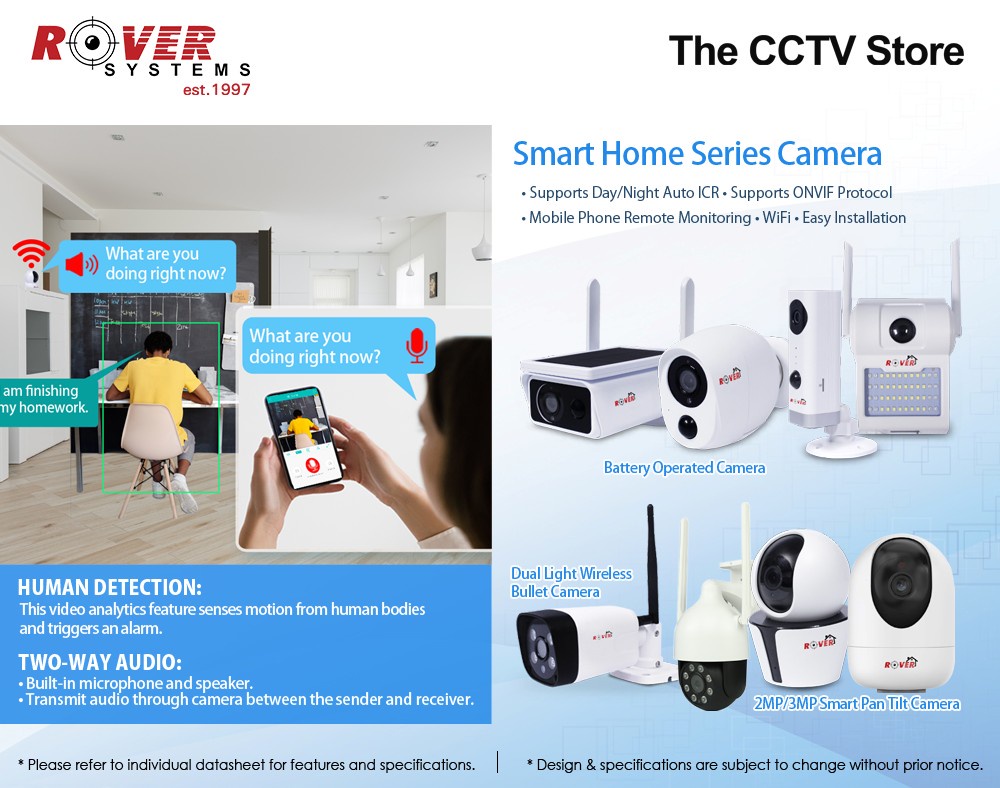 Rover Systems 3MP FULL COLOR Pan Tilt Indoor Home Security Wireless IP ...