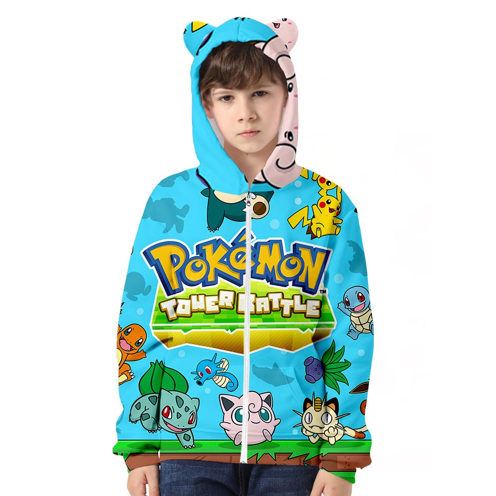 Pokemon jacket Pikachu jacket parent-child clothing | Shopee Philippines