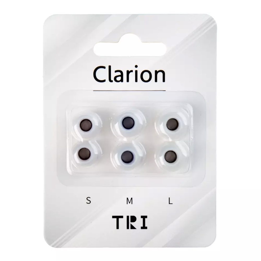 TRI Clarion Silicone Earphone Eartips 3 Pairs for S/M/L Size Headphone ...