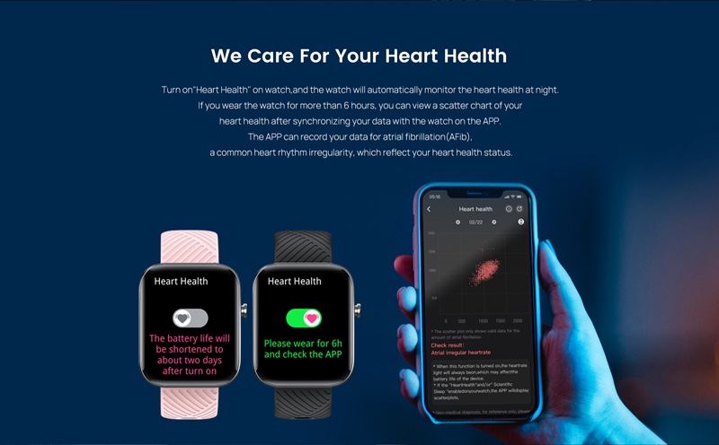 NORTH EDGE NHC ECG Blood Presure Health Monitoring Smart Watch ...