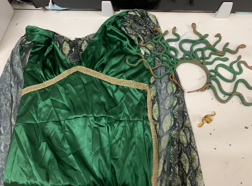 Medusa Basilisk Costume for Women Girls Sexy Gorgon Sedusa Costume Cosplay with Snake Head Band ...