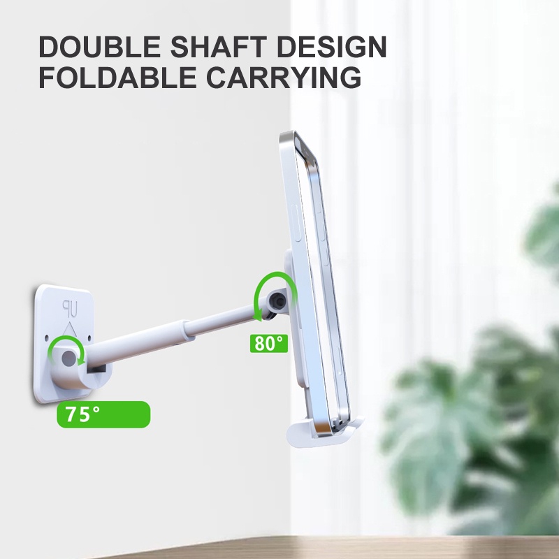 Wall Phone Holder Stand Adjustable Phone Bracket Adhesive Wall Mount ...