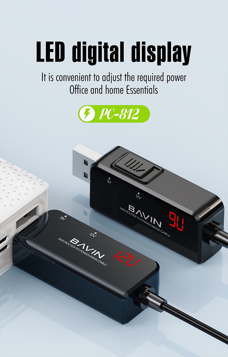 BAVIN PC812 Powerbank To Wifi Router Modem USB Booster Charging Cable ...