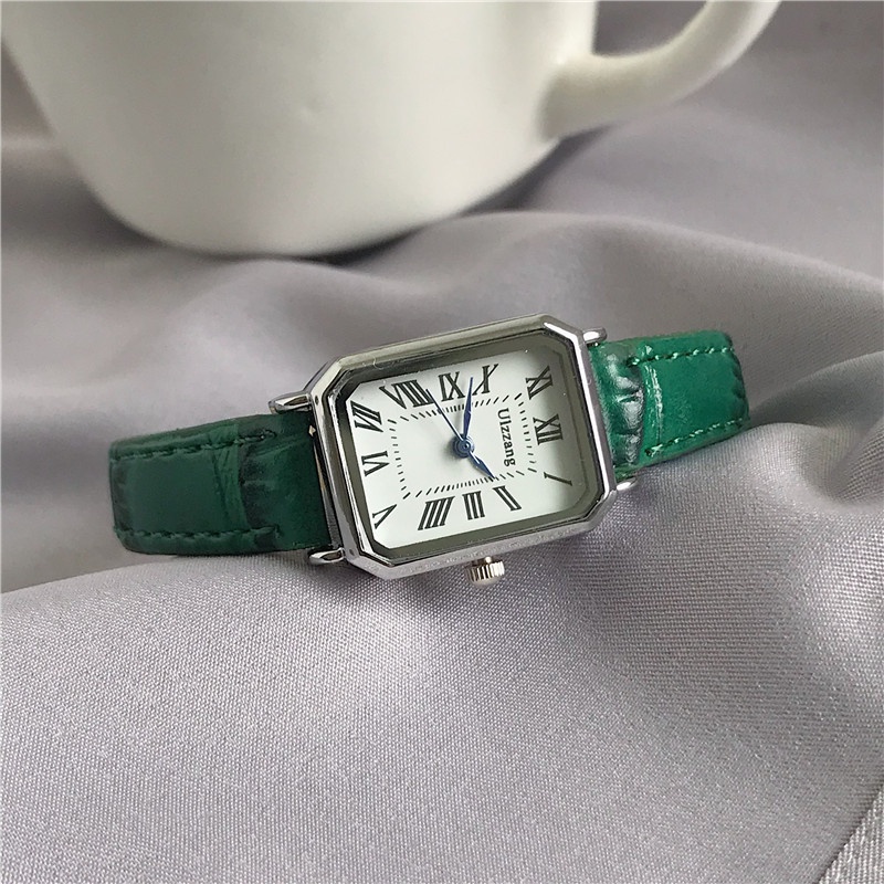 Women Watch Roman Numerals Retro Rectangle Dial Soft Band Advanced For ...
