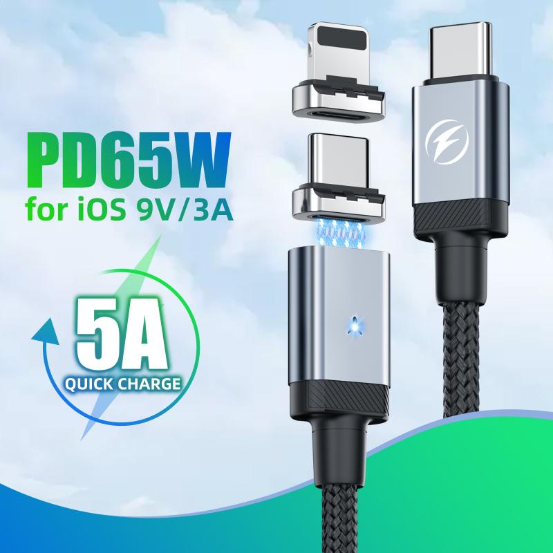 Ankndo USB C Cable 65w Pd Fast Charger To Type Magnetic Data Cord 5a ...