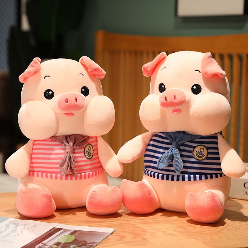 3 Sizes Stuffed Toy Seaman Sailor Mariner Pig Boar Plush Doll Birthday ...