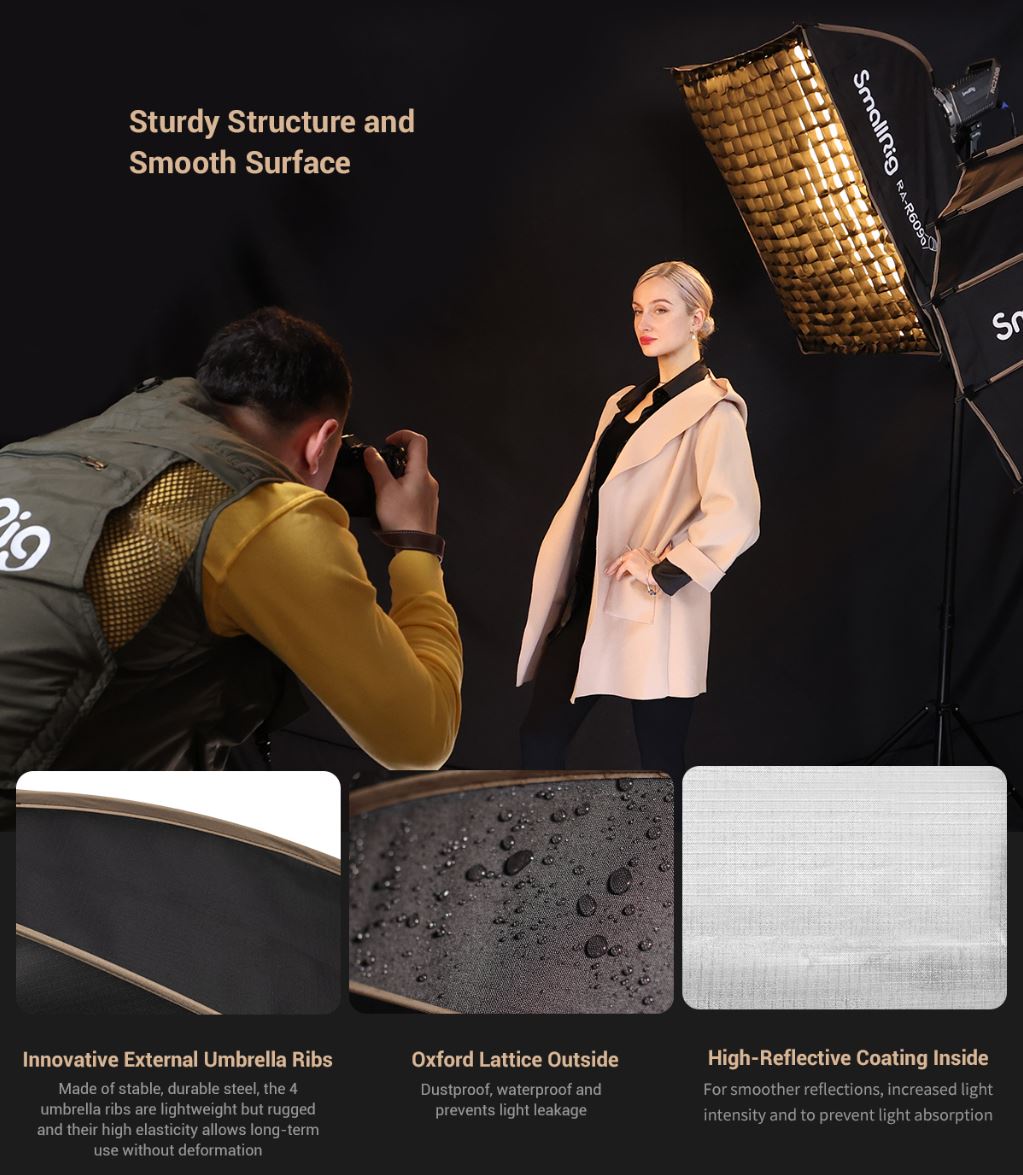 SmallRig RA-R6090 60 x 90cm Rectangular Umbrella Style Softbox with ...