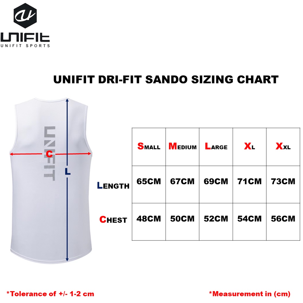 UNIFIT Men's Dri-Fit Jersey Sando Sports Training Jogging Fitness ...