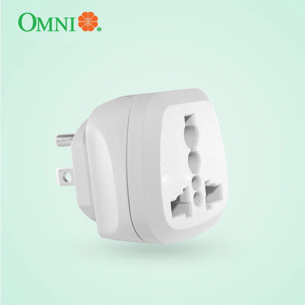 OMNI Universal Adapter with Ground 15A 220V Plug and Outlet | WUA-003 ...