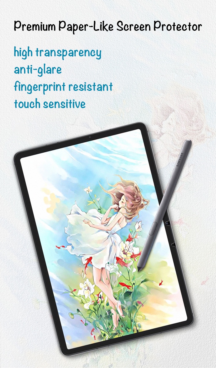 Anti-Glare Paperfeel Film Paper Like Screen Protector for Samsung Galaxy Tab S10 S9 S8 S7 Plus ...