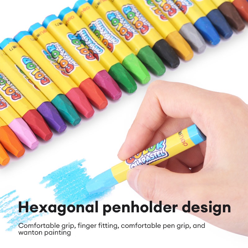 Deli Wax Crayon Safe For Children 12/18/24/36Pcs Set 6961/6962/6963 ...