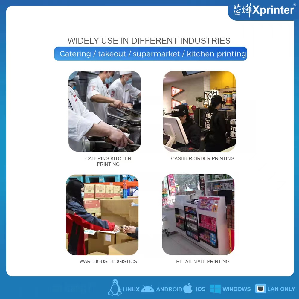 Xprinter T80A 80mm Thermal Receipt Printer Auto-cutter Kitchen ...