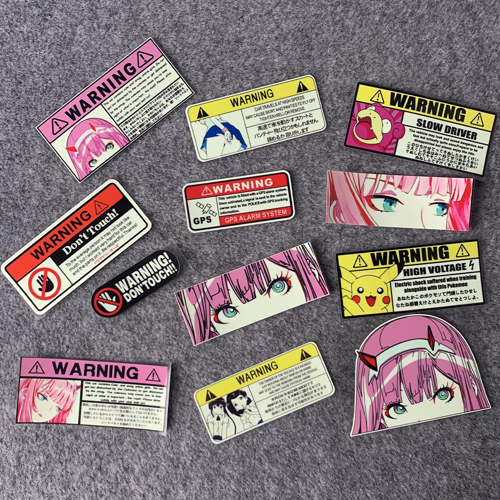 Jdm Loli Beauty Girl Eyes Cartoon Luminous Sticker Cute Funny Pikachu ...