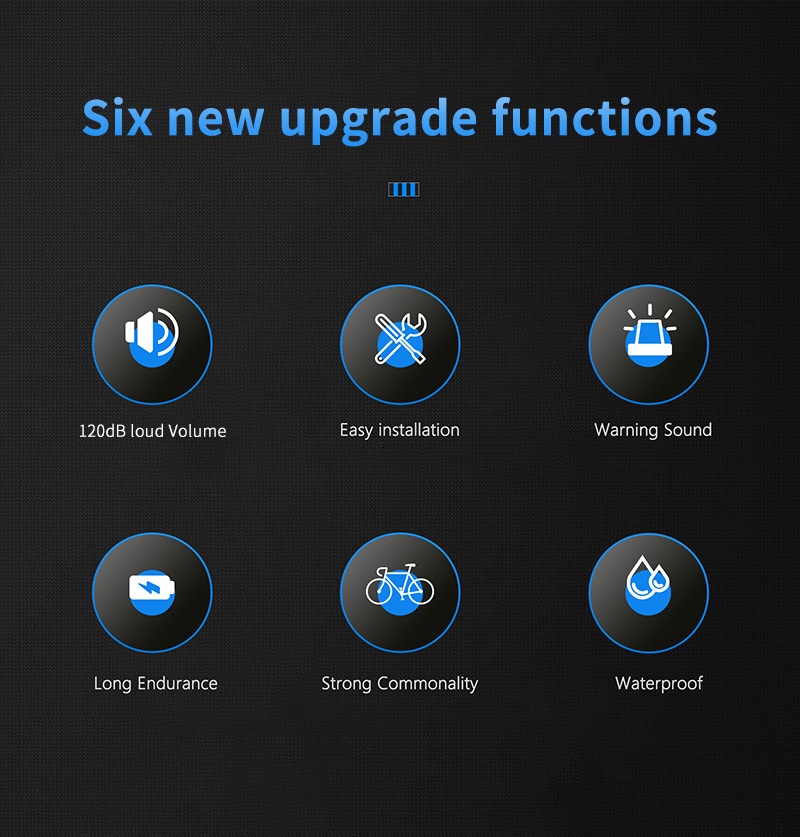 X-TIGER Bike Electronic Bell 120DB Loud Sound Waterproof MTB Horn ...