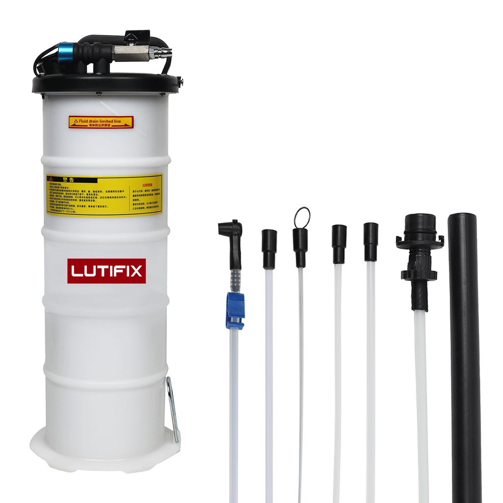 LUTIFIX 6.5L Pneumatic Vacuum Oil Fluid Extractor Pump Engine Oil Changer Vacuum Transmission ...