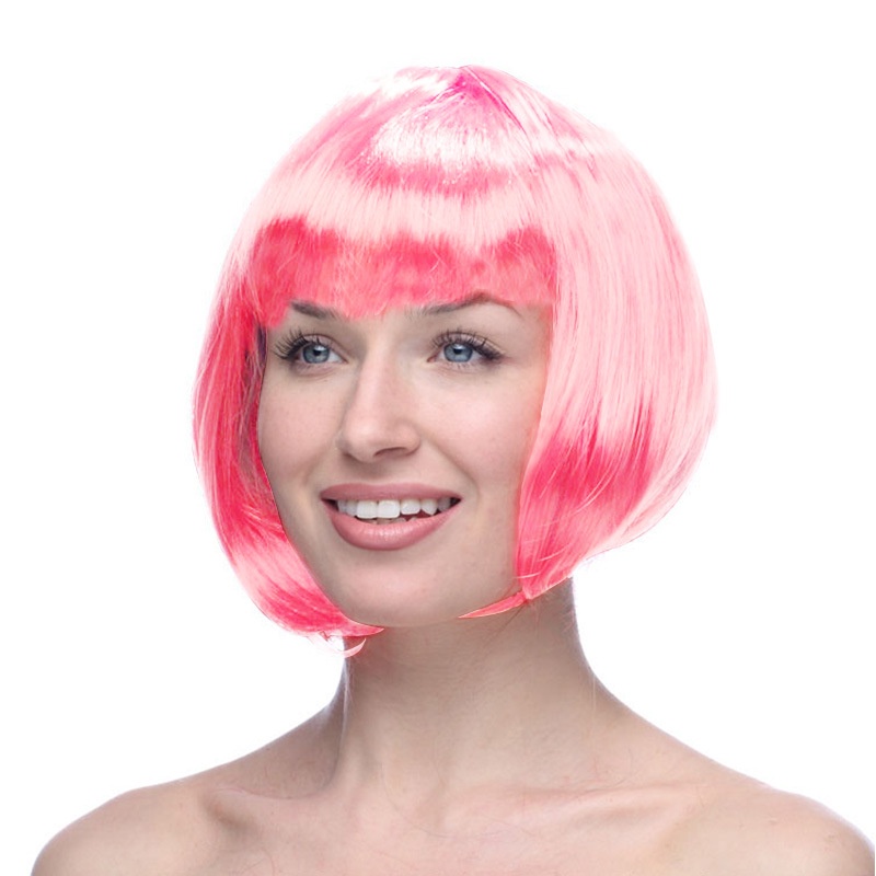 Bobo Haircut Wig Student Hair Party Props Square Dance Dress up Head ...