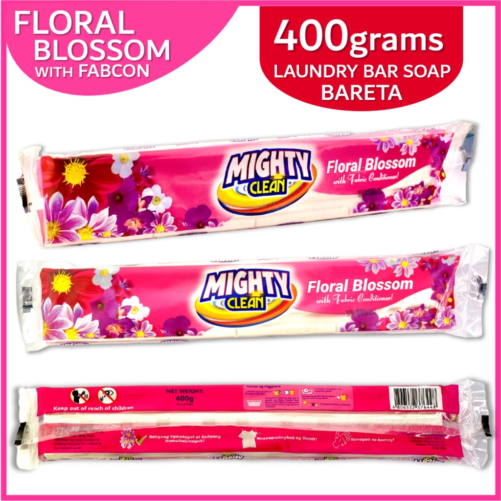 Mighty Clean Laundry Bar Soap Floral Blossom Spot Cleaner w/ Fabric ...